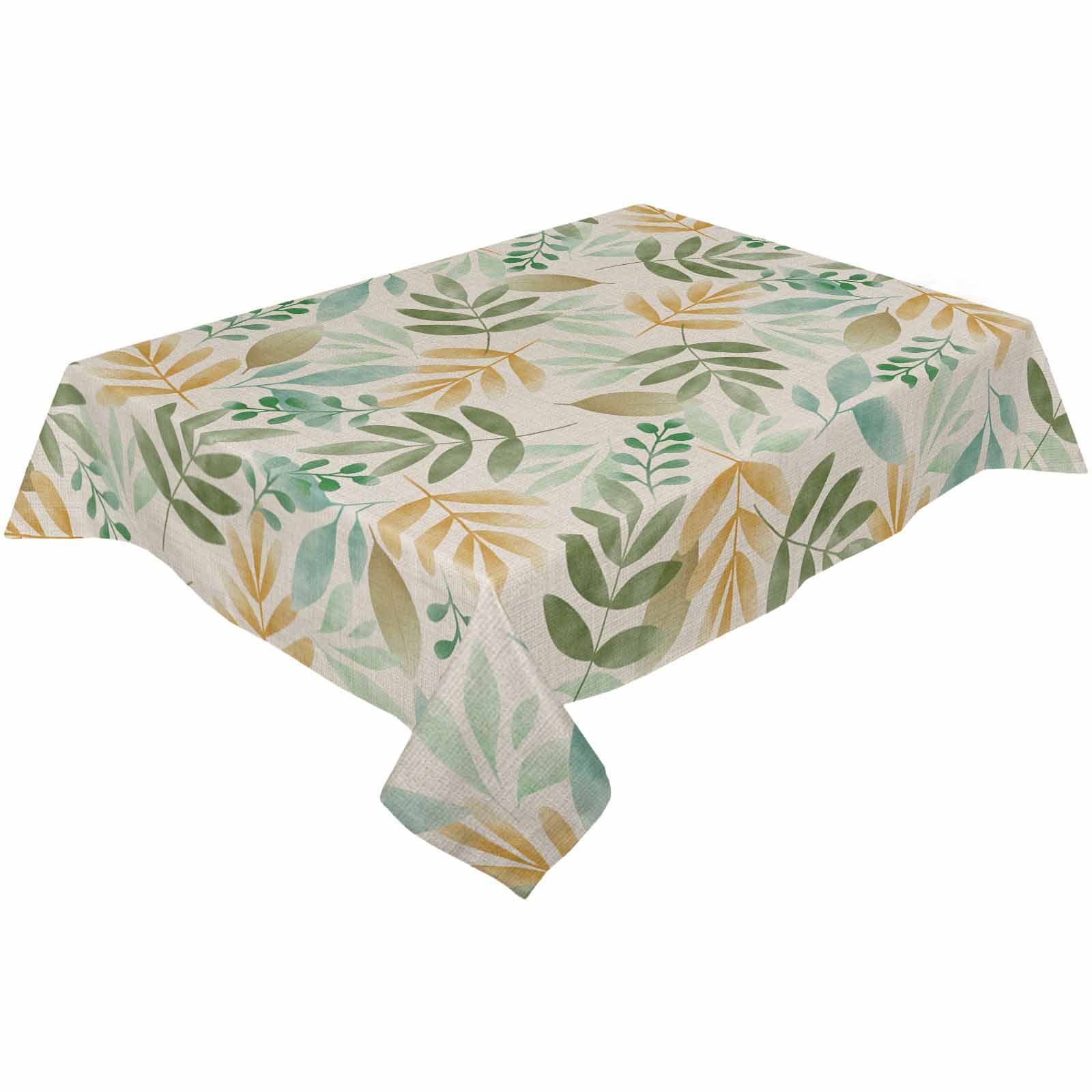 Sage Green Leaves Rectangle Tablecloths 60x120,Fall Watercolor Country ...