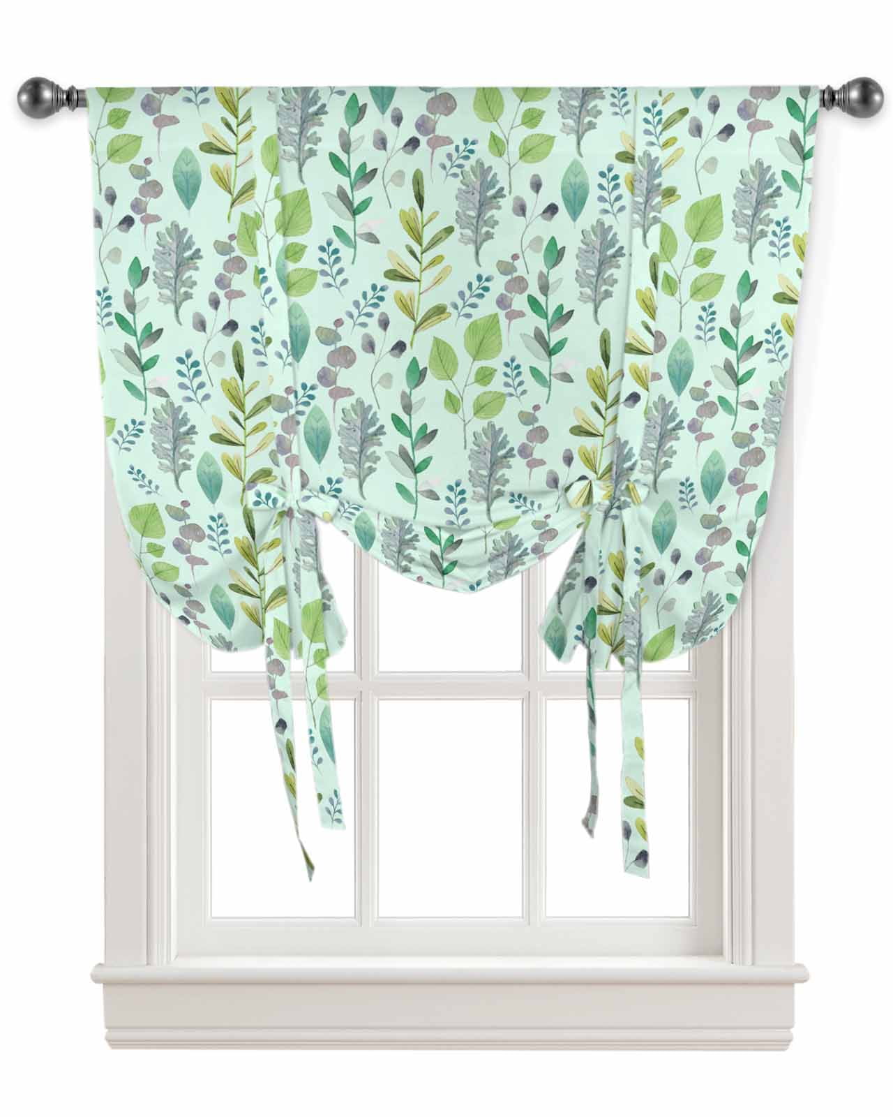 Black Christmas Tie Up Valance for Window, Xmas Snowman Red Birds ...