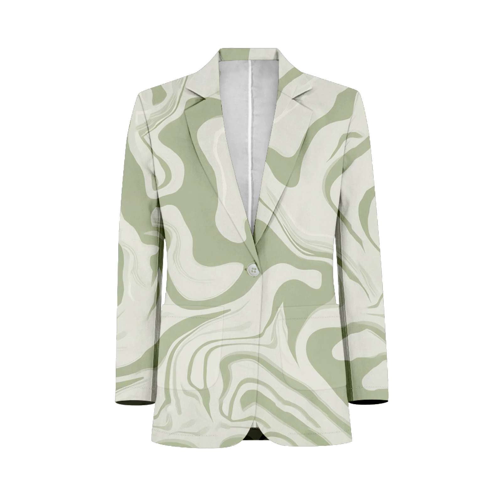 Sage Green Marble Swirl Design Customized Men's Suits full man Shawl ...