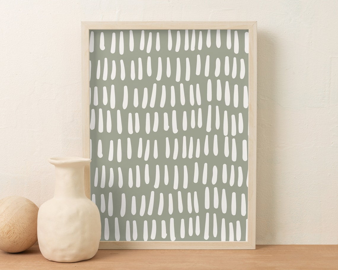 Sage Green Modern Abstract Print // Organic Minimalist Wall Art, Modern ...