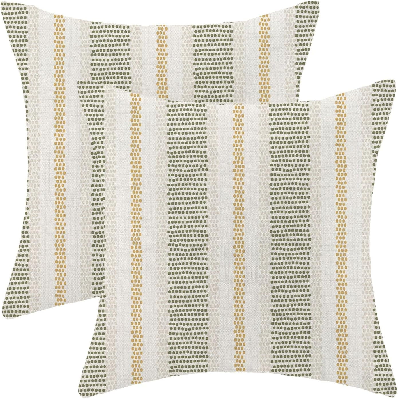 Sage Green Mustard Yellow Outdoor Pillow Covers 20 x 20 Inch, Beige ...