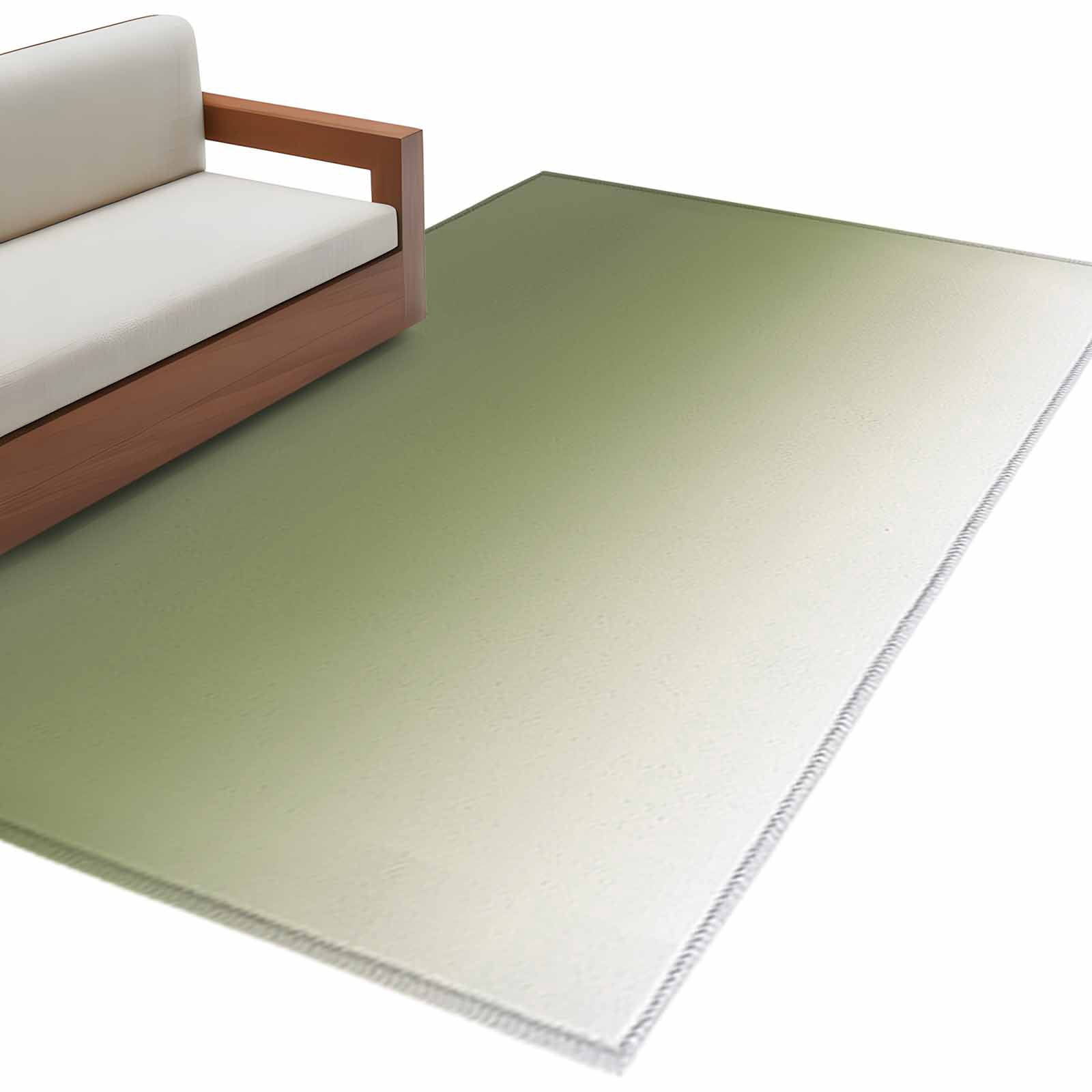 Sage Green Ombre 3'x5' Washable Rug, Farmhouse Sage Green Ombre Non ...