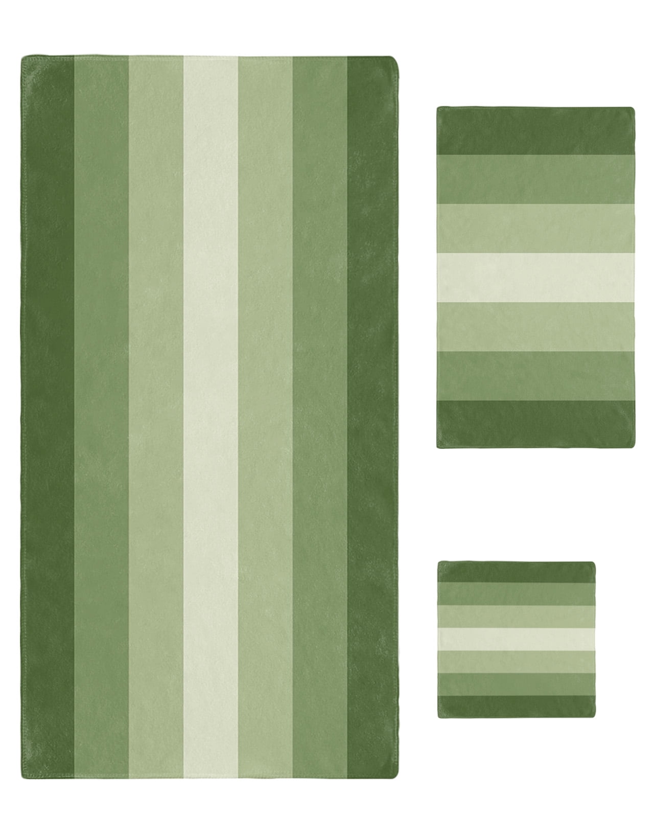 Sage Green Ombre Bath Towels for Bathroom Set,Luxury Microfiber Towels ...