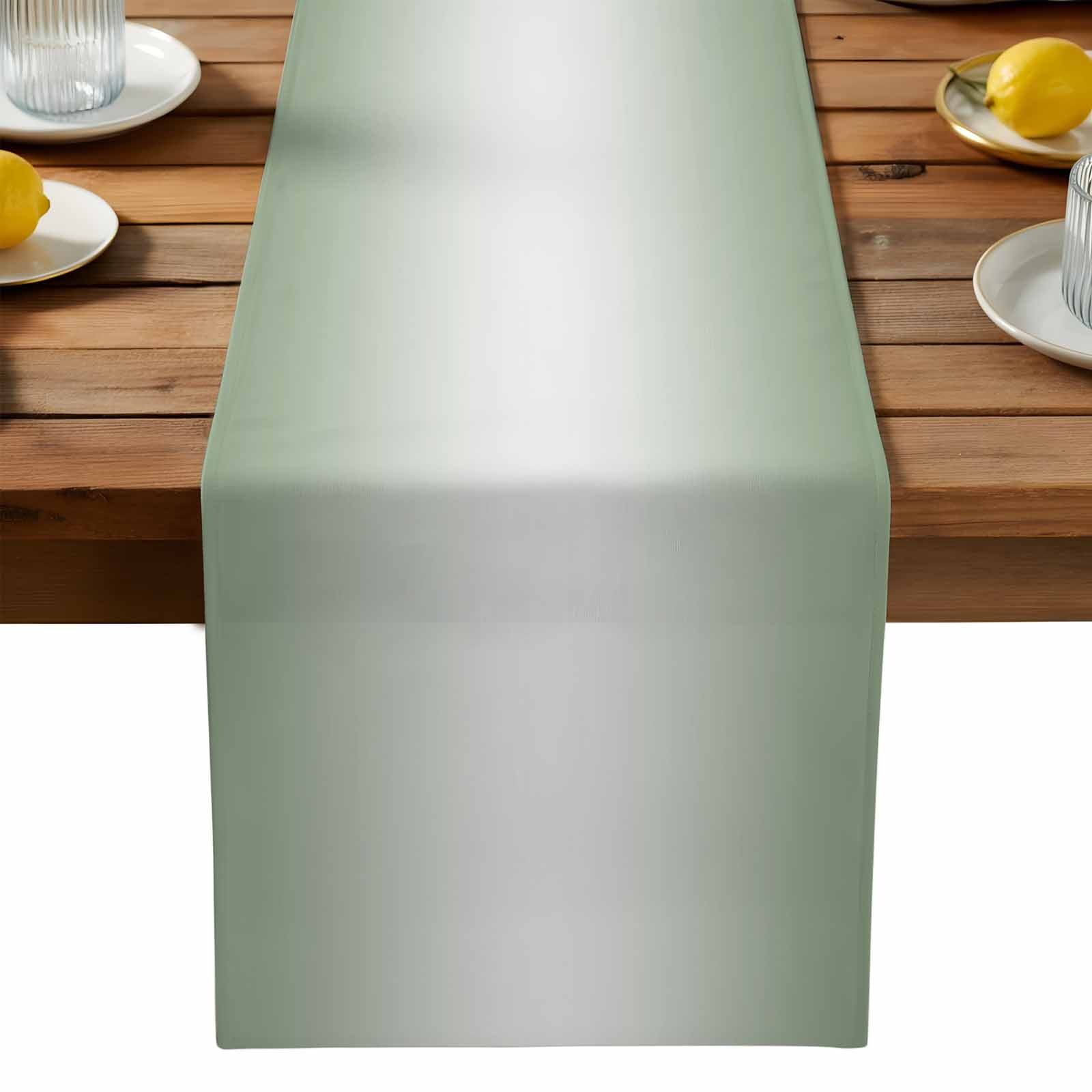 Sage Green Ombre Cotton Linen Table Runner for Dining Kitchen, Sage ...