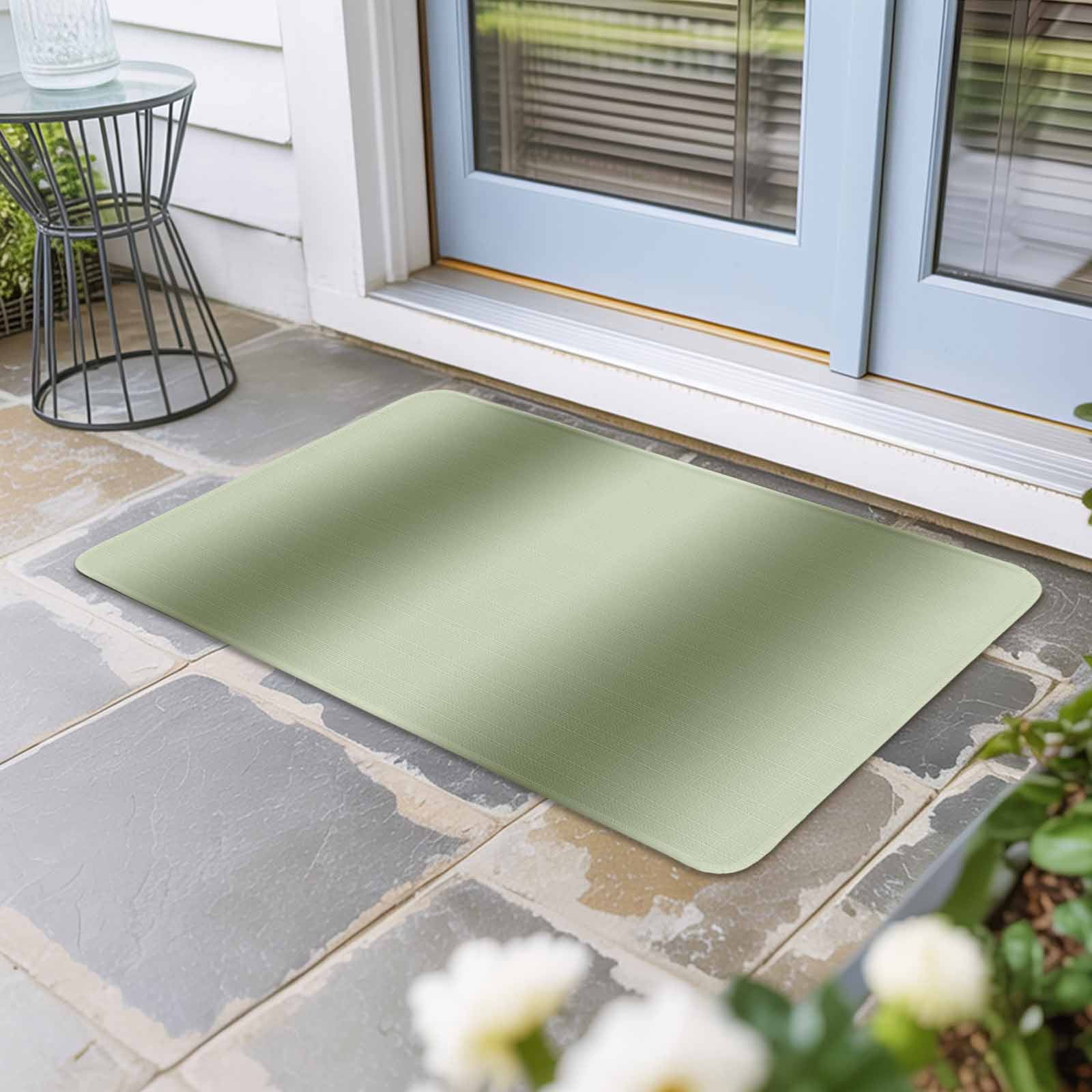 Sage Green Ombre Door Mat Indoor Outdoor,Modern Abstract Art Farmhouse ...