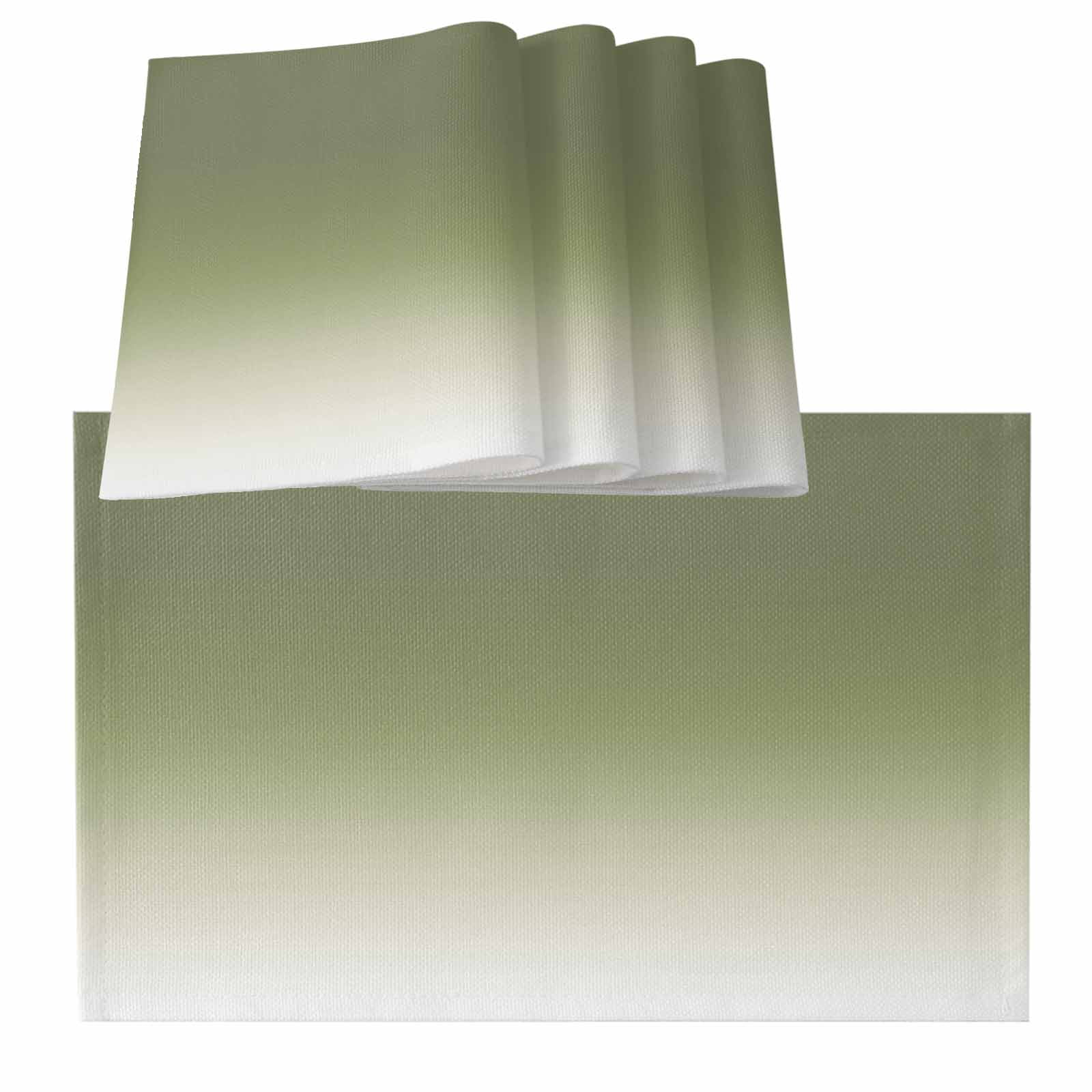 Sage Green Ombre Farmhouse Sage Green Ombre Burlap Kitchen Place Mats ...