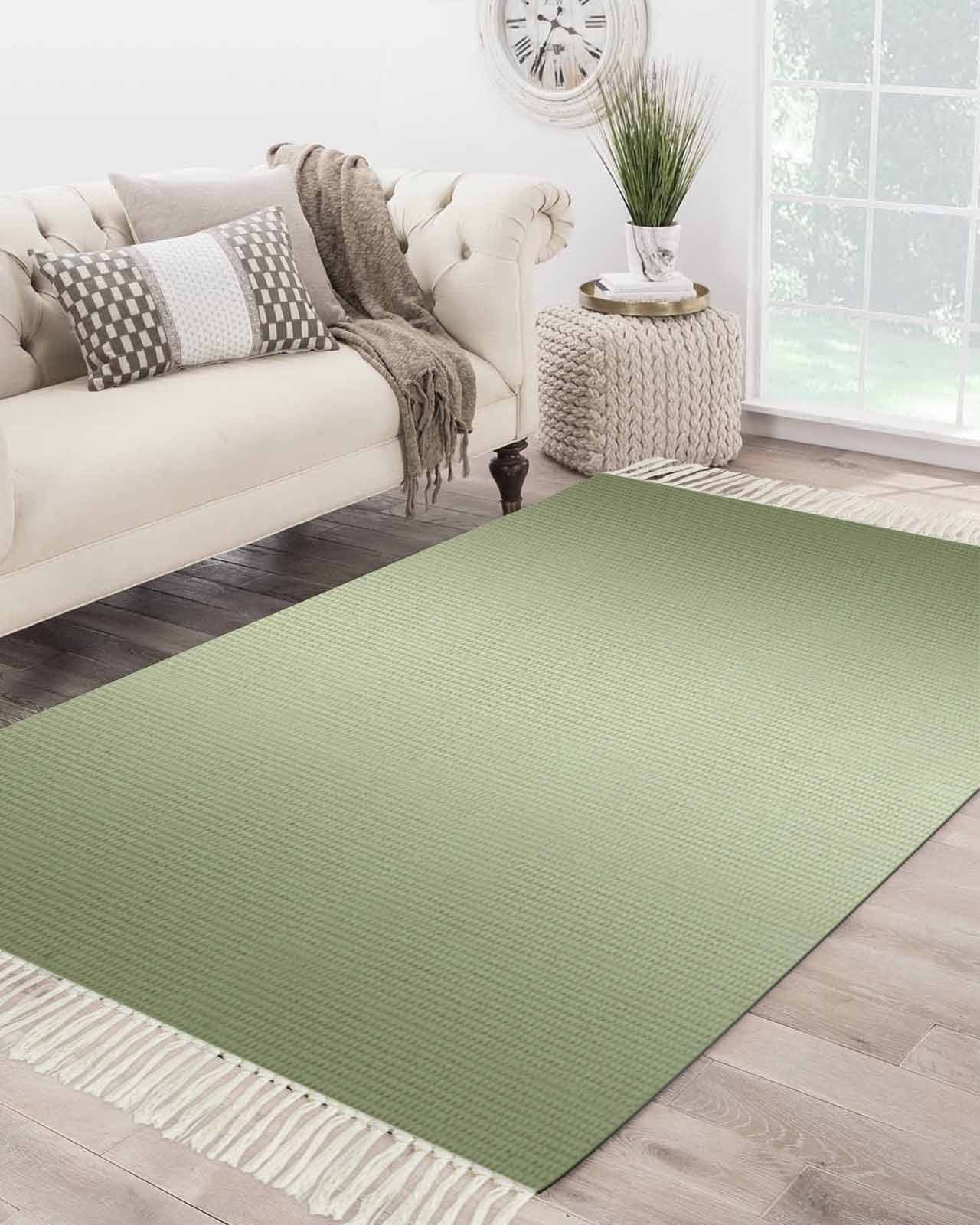 Sage Green Ombre Large Area Rug 4x6ft Woven Runner Rug,Modern Gradient ...
