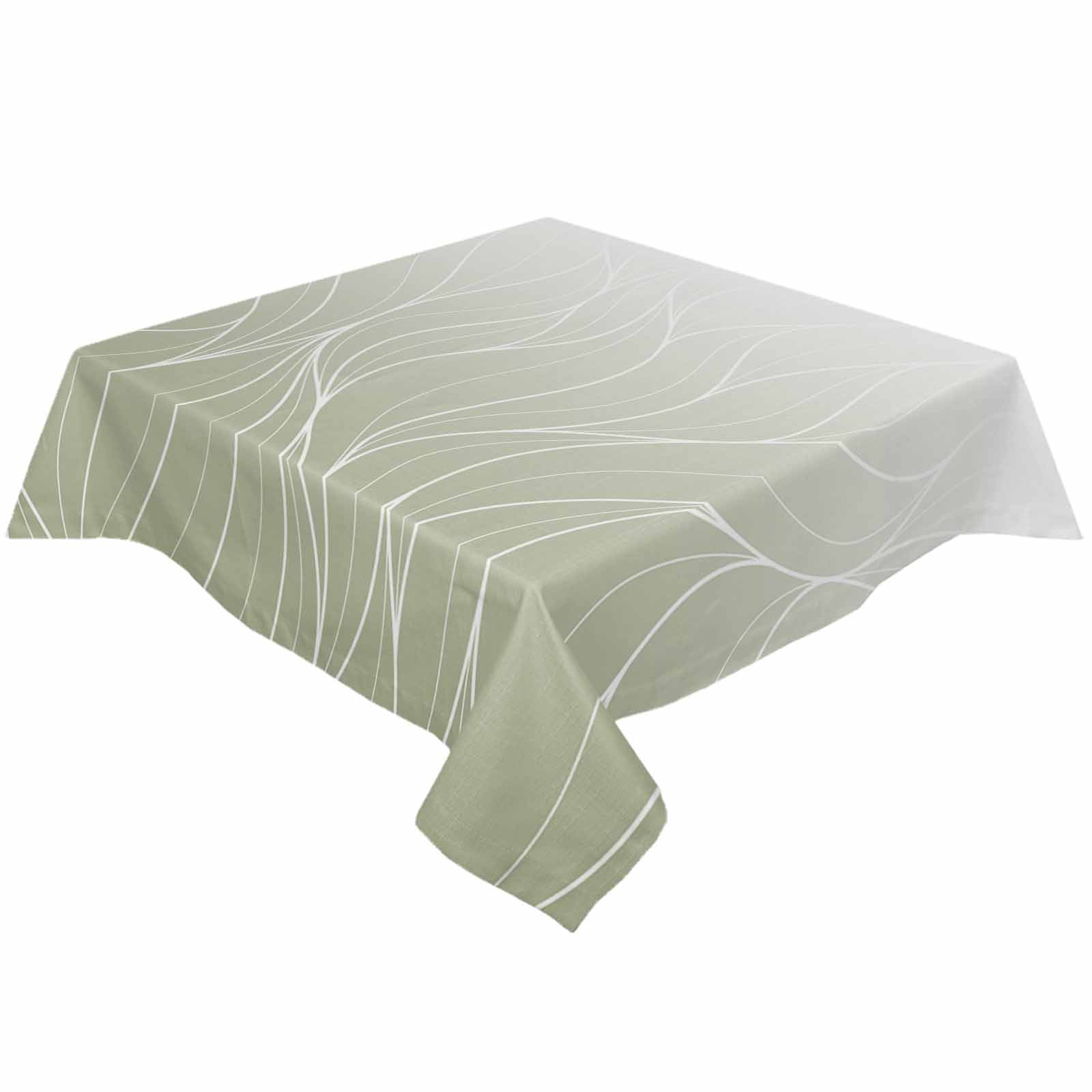Sage Green Ombre Lines Square/Round Tablecloths 54x54,Simple White ...