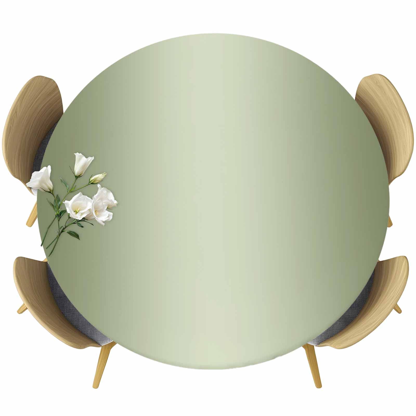 Sage Green Ombre Table Cloth, Round Fitted Tablecloths with Elastic ...