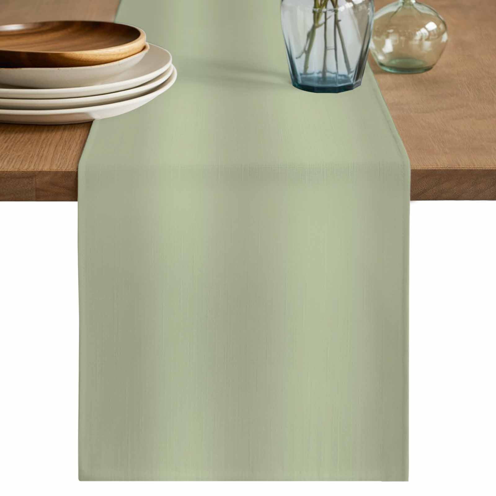 Sage Green Ombre Table Runner 120 Inches, Farmhouse Green Gradient ...