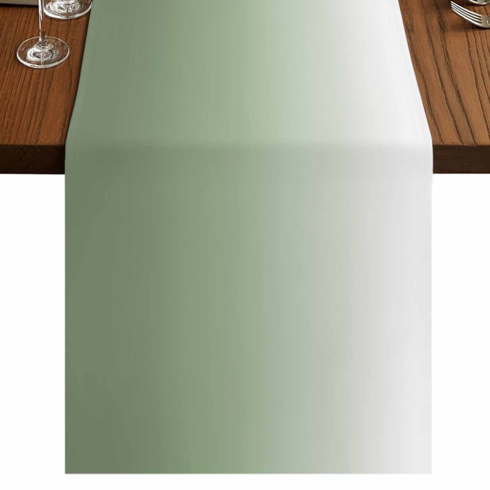 Sage Green Ombre Table Runner 120 Inches Long,Modern Sage Green ...