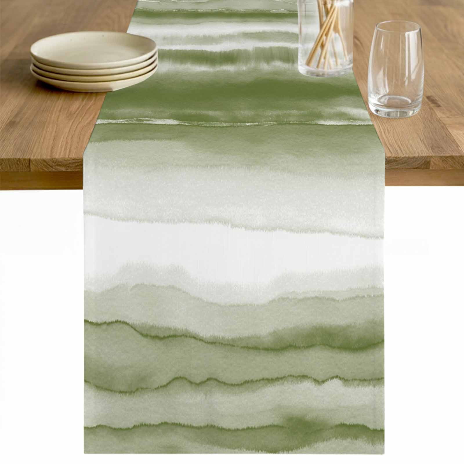 Sage Green Ombre Table Runner 60 Inches Long Farmhouse Dress Scarves ...