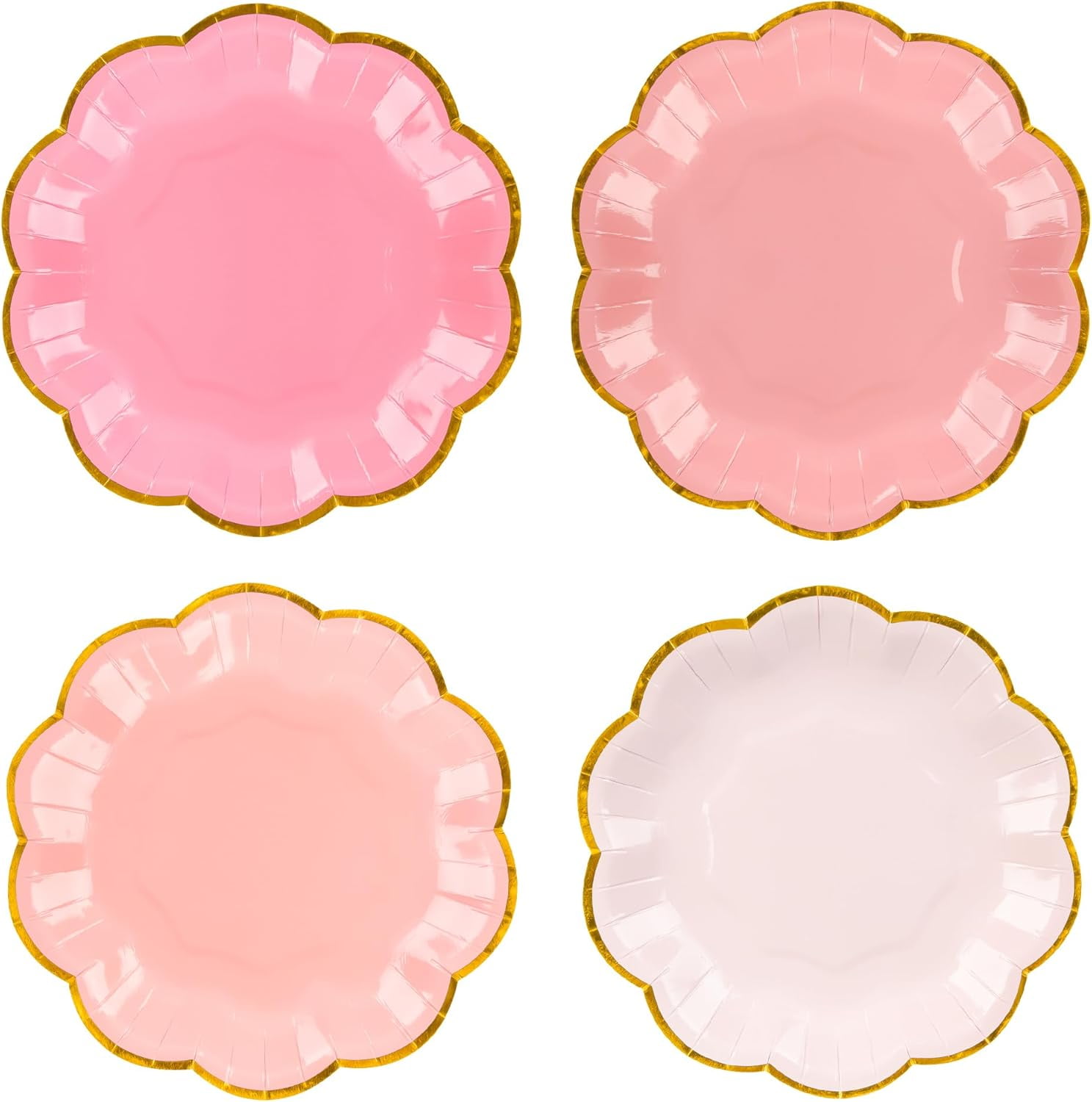 Sage Green Party Plates Gradient Green Dessert Paper Plates 7inch Gold ...