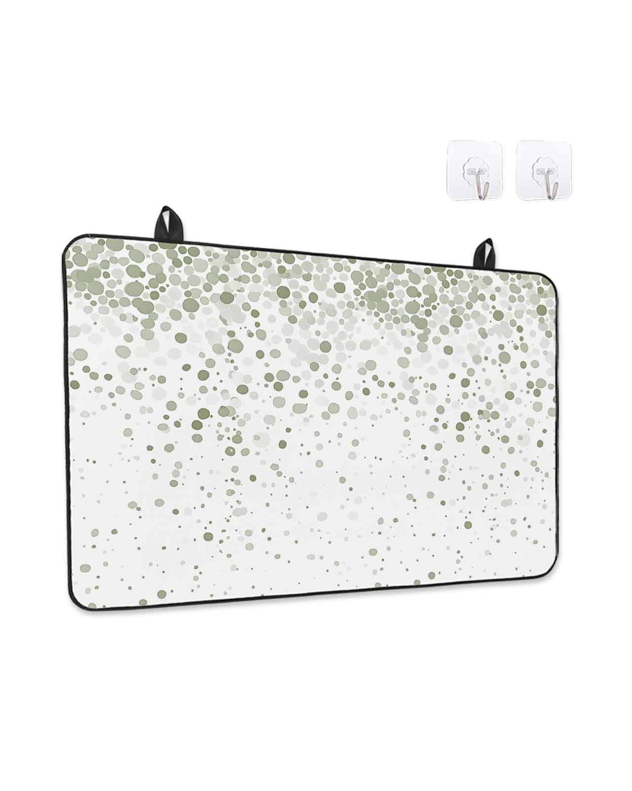 Sage Green Polka Dot Stove Top Covers for Electric Stove, Kitchen Glass ...