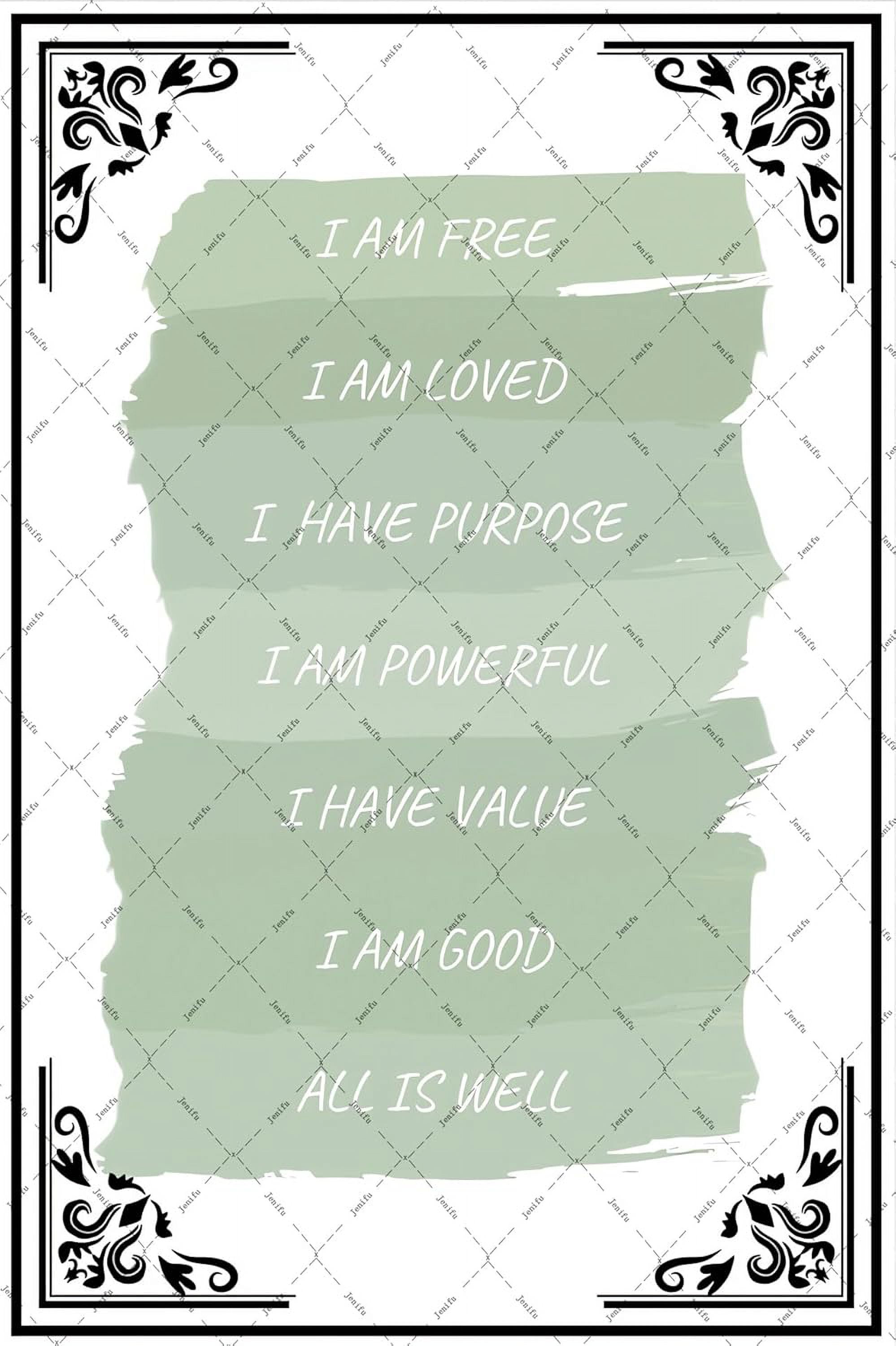 Sage Green Positive Affirmations Metal Tin Signs Inspirational Wall ...
