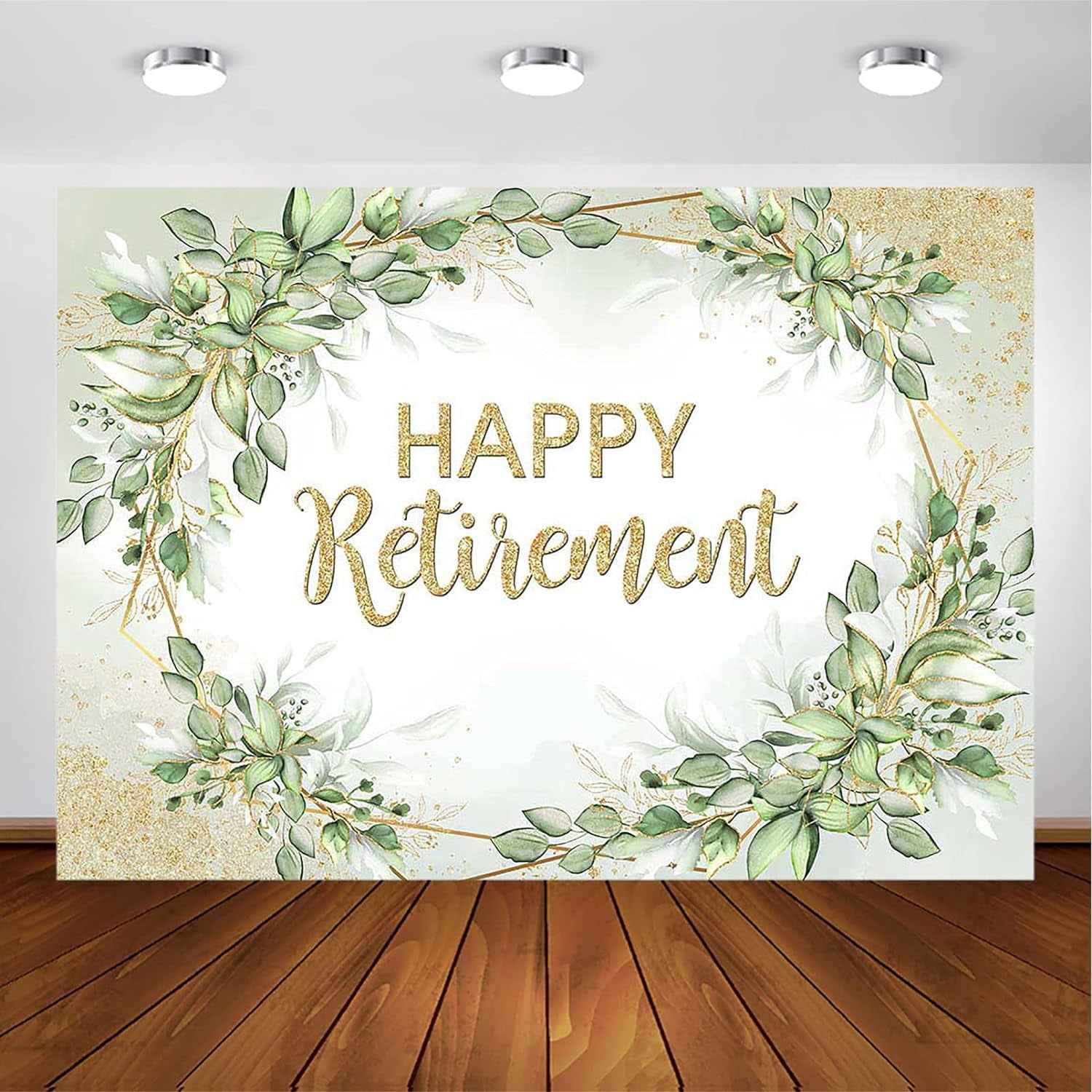 Sage Green Retirement Party Decorations Sprinkle Gold Dots Happy ...
