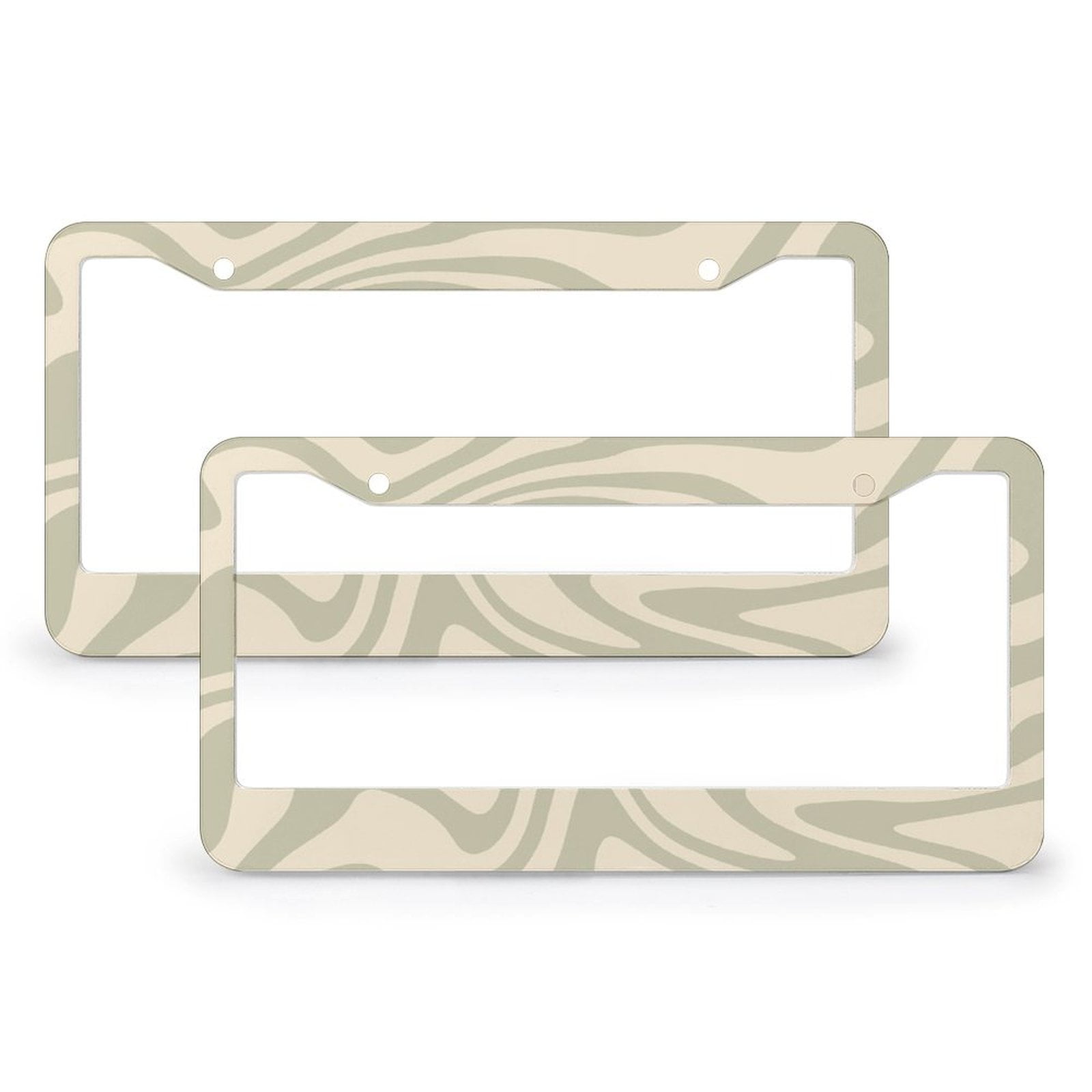 Sage Green Retro Liquid Swirl License Plate Frame - 2 Pack Women Car ...