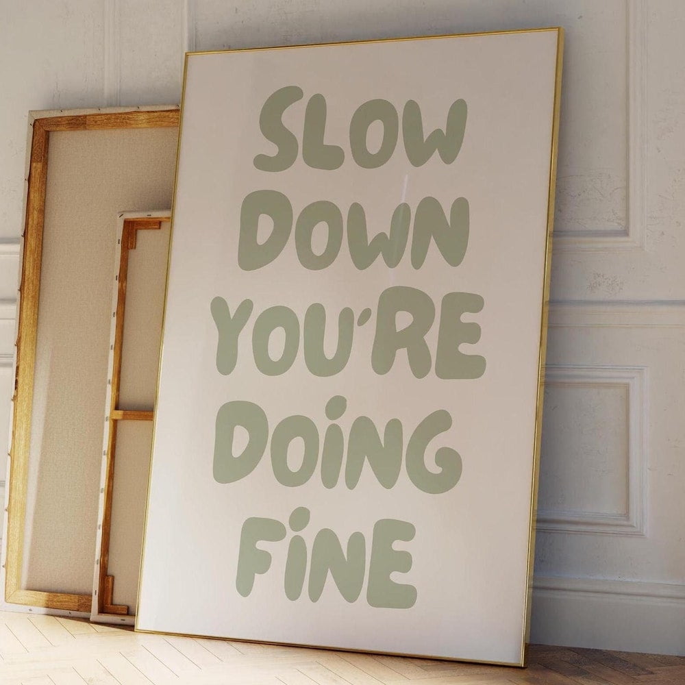 Sage Green Retro Print, Trendy Affirmation Wall Art UNFRAMED PAPER ...