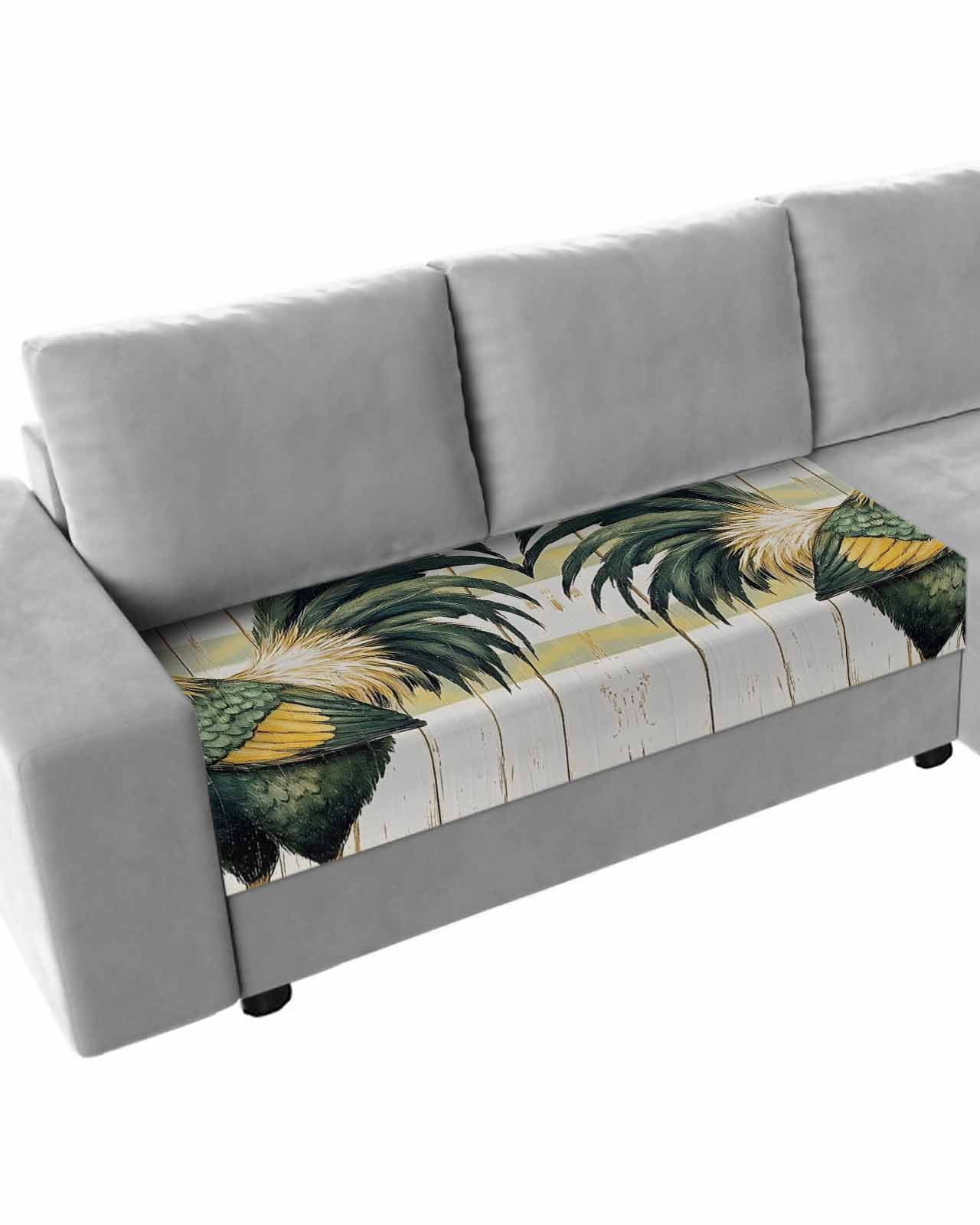 Sage Green Rooster Sofa Couch Cushion Covers Washable, Removable ...
