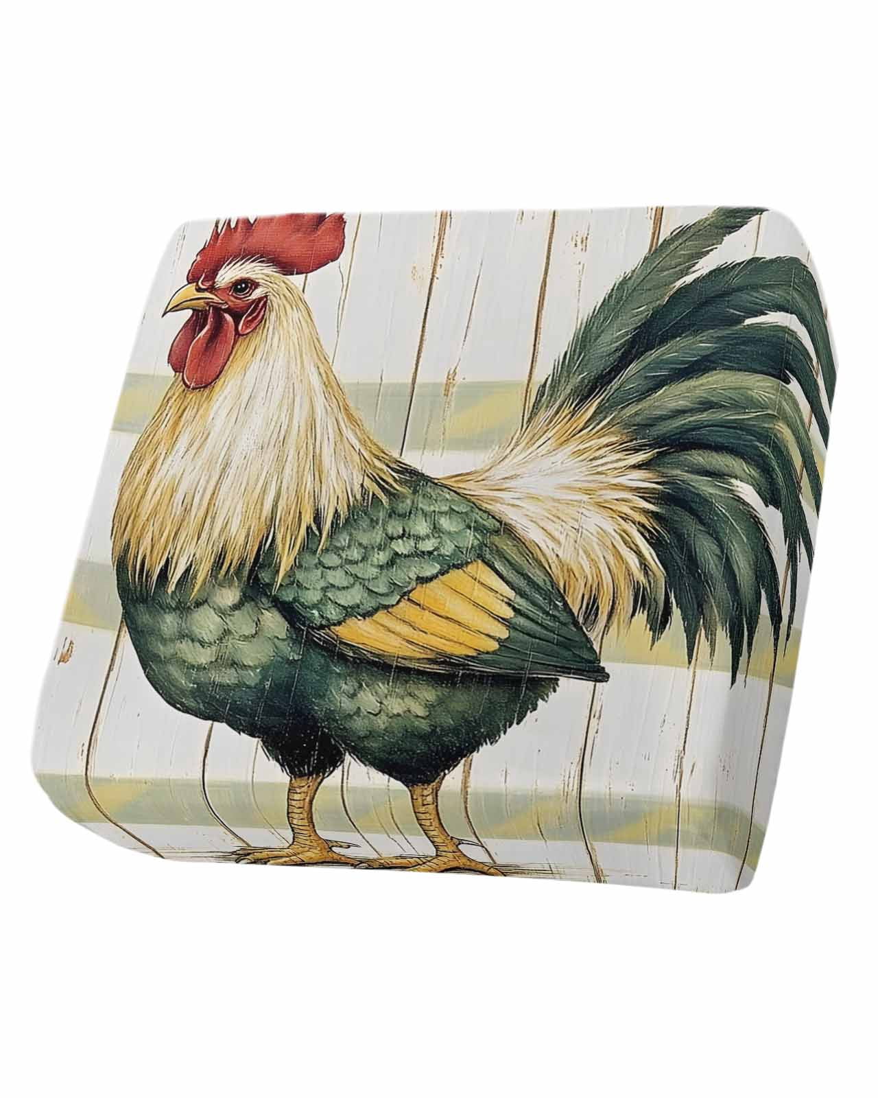 Sage Green Rooster Sofa Couch Cushion Covers Washable, Removable ...