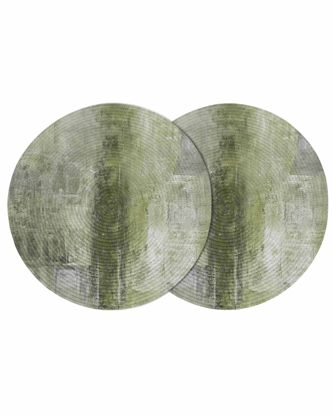 Sage Green Round Placemats Set of 2 for Dinning Tables,Heat-proof ...