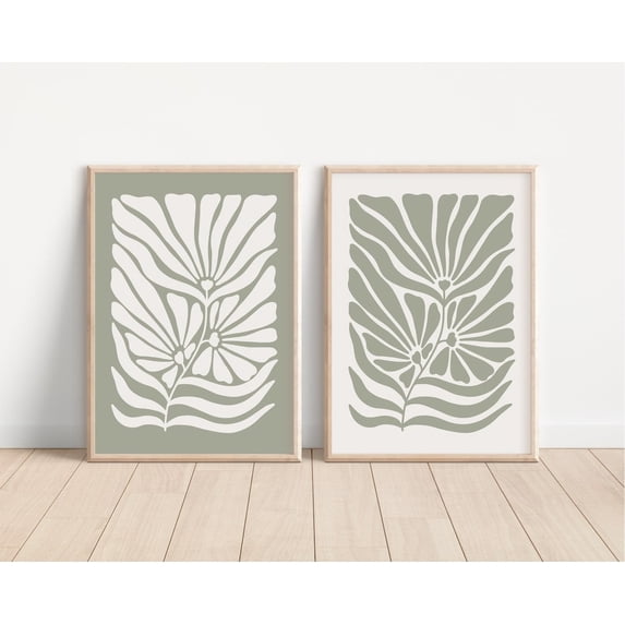 Sage Green Sage Green Sage Print Set Botanical Neutral Prints Boho ...