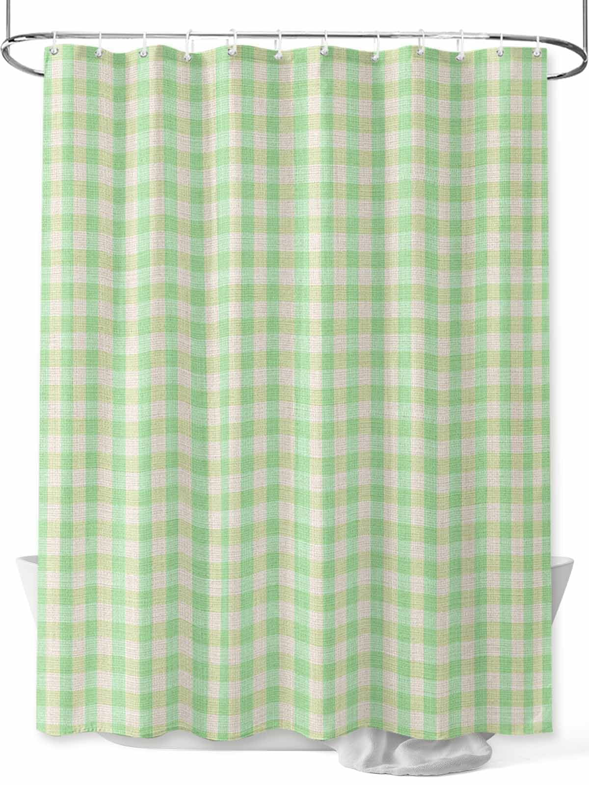 Sage Green Shower Curtain Set with Hook Washable Cloth Polyester Fabric ...