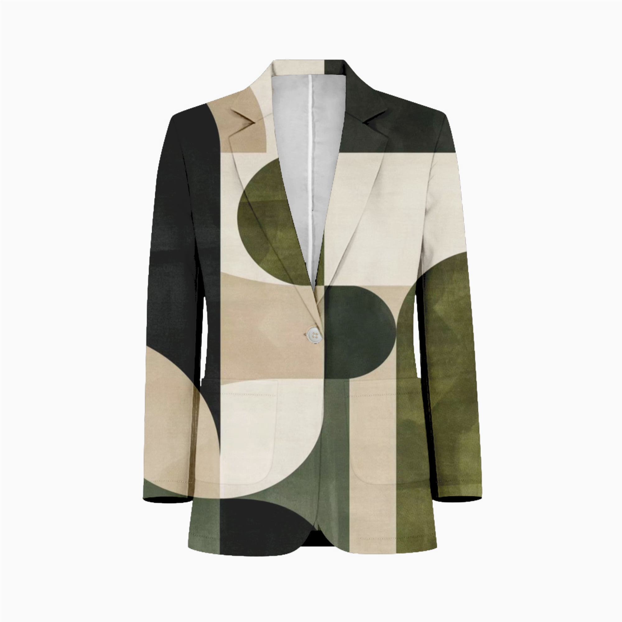 Sage Green Simple Shapes Customized Men's Suits full man Shawl Collar ...