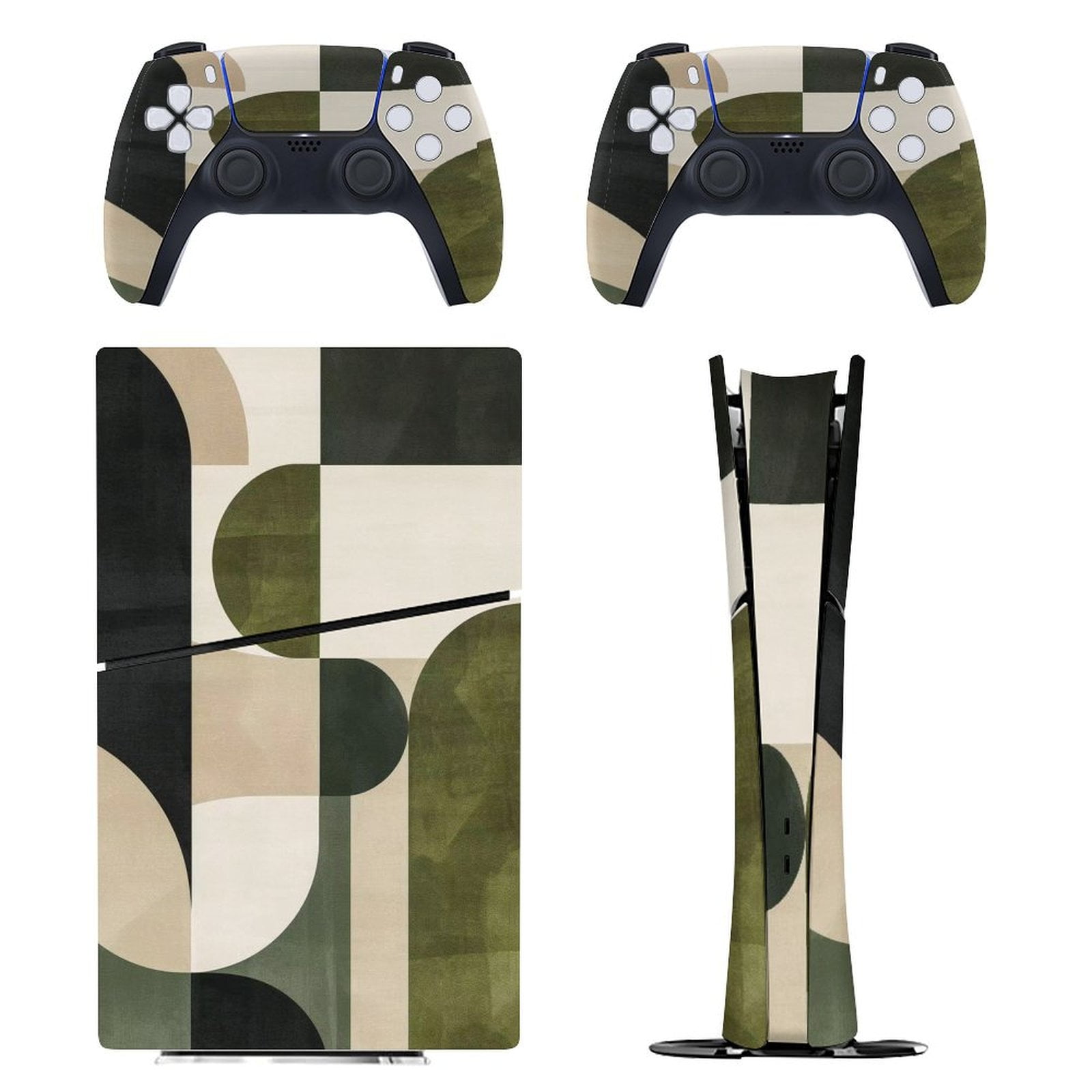 Sage Green Simple Shapes PS5/PS5 Slim Digital Disc Skin Sticker For ...