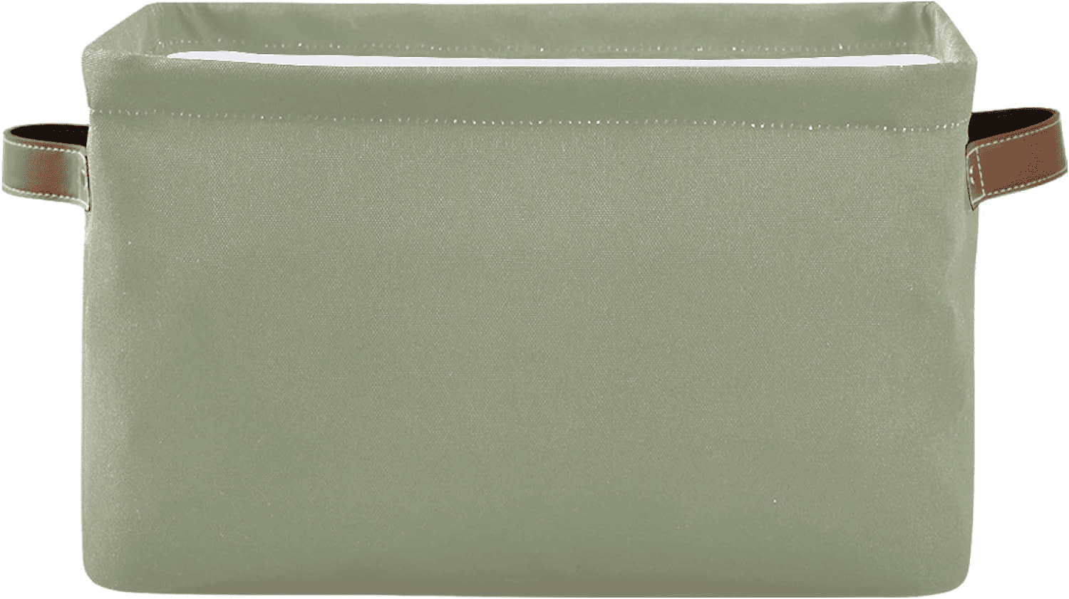 Sage Green Solid Color Storage Basket, Durable Canvas Organizer with ...