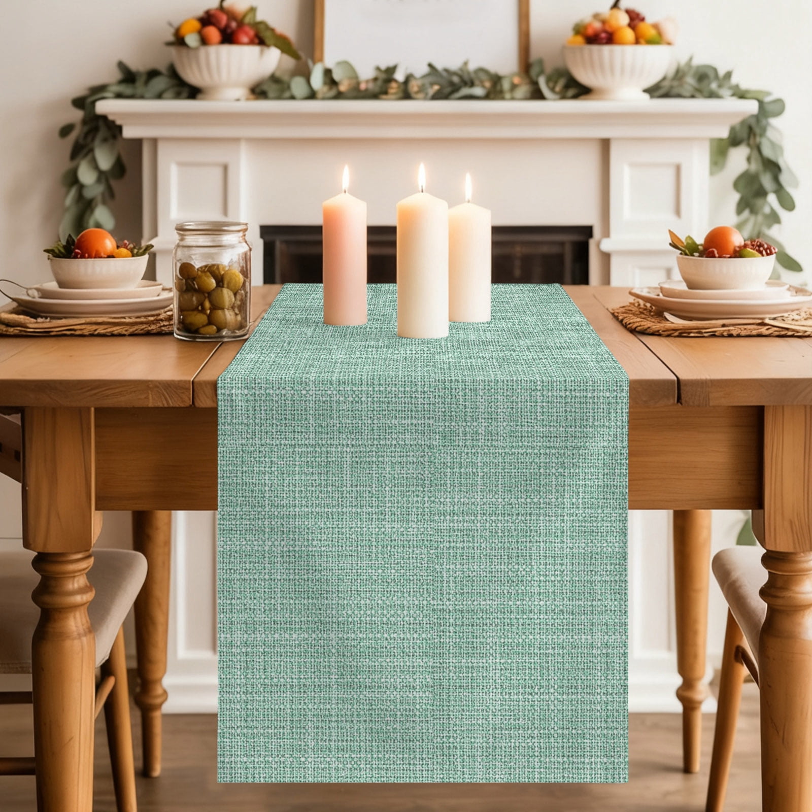 Sage Green Solid Table Runner 13x70 Inch Minimalist Cloth Green Linen ...
