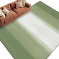 Sage Green Striped Area Rug 5x8 Washable Rug Non Slip Green White Ombre ...