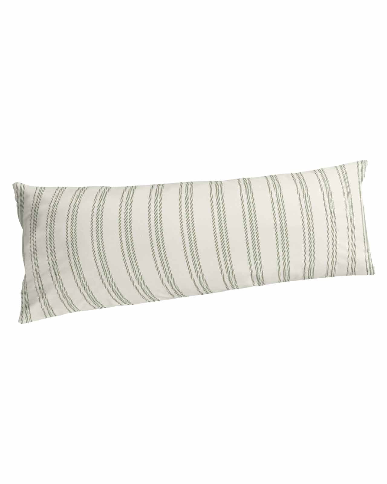 Sage Green Striped Body Pillow Covers, Modern Farmhouse Green Stripes ...