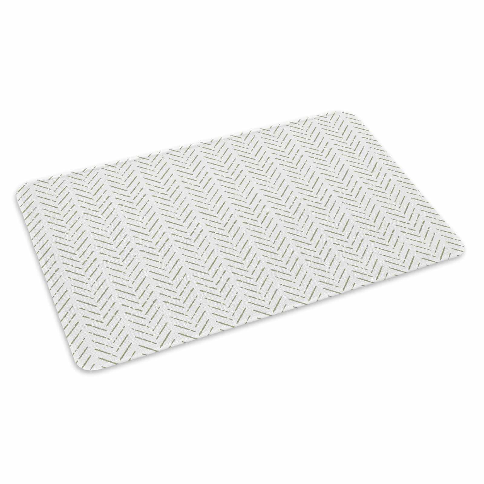 Sage Green Striped Doormat Outdoor Entrance 16"x24", Modern Abstract ...