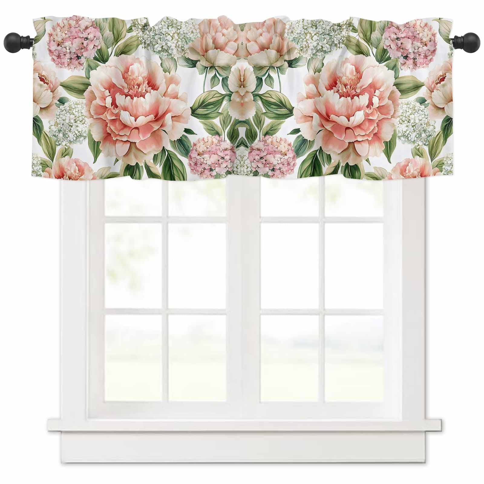 Sage Green Striped Valances for Windows Farmhouse Kitchen Curtains ...