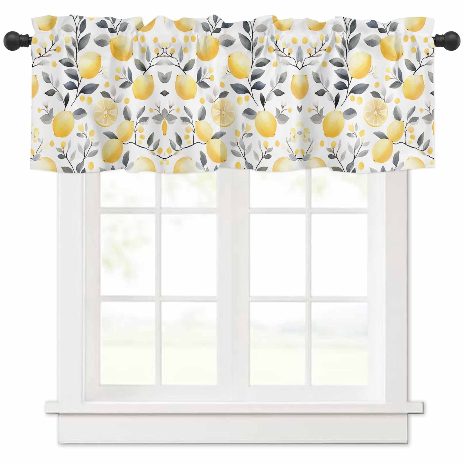 Sage Green Stripes Valances for Windows Farmhouse Kitchen Curtains ...