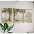 Sage Green Tree Triptych Impressionist Landscape Finish Wall Art Set 3 ...