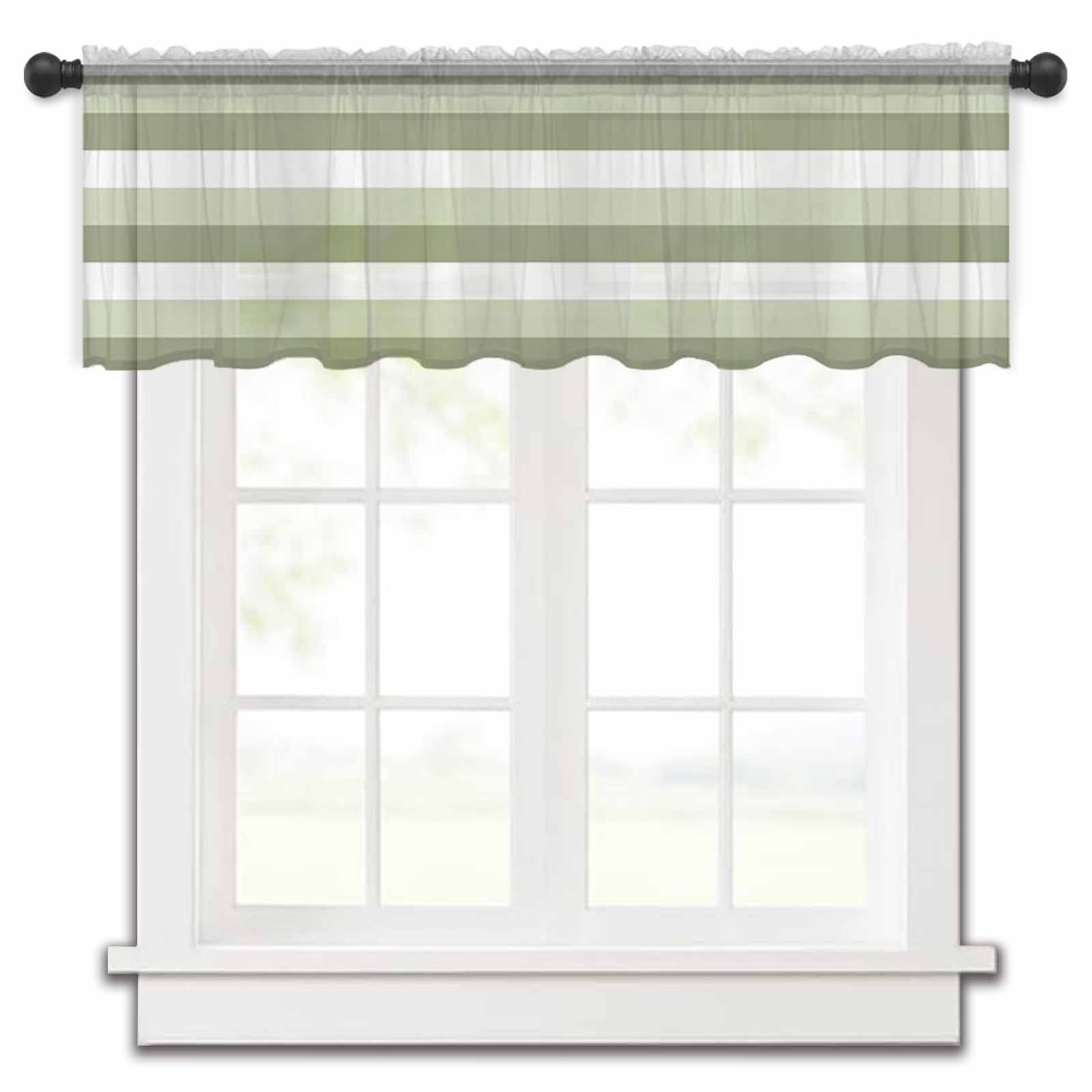 Sage Green Valance Curtains for Kitchen/Living Room/Bathroom/Bedroom ...