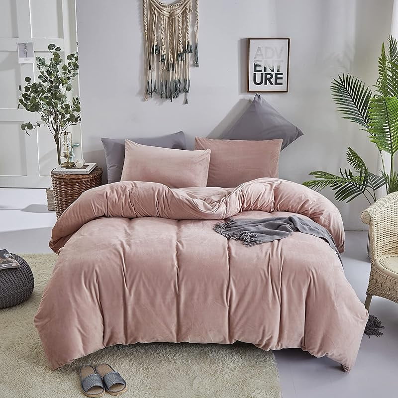 Sage Green Velvet Comforter Sets Full Light Green Fluffy Bedding Solid ...