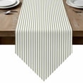 Sage Green Vertical Striped Table Runner Linen Burlap Table Runner 48 ...