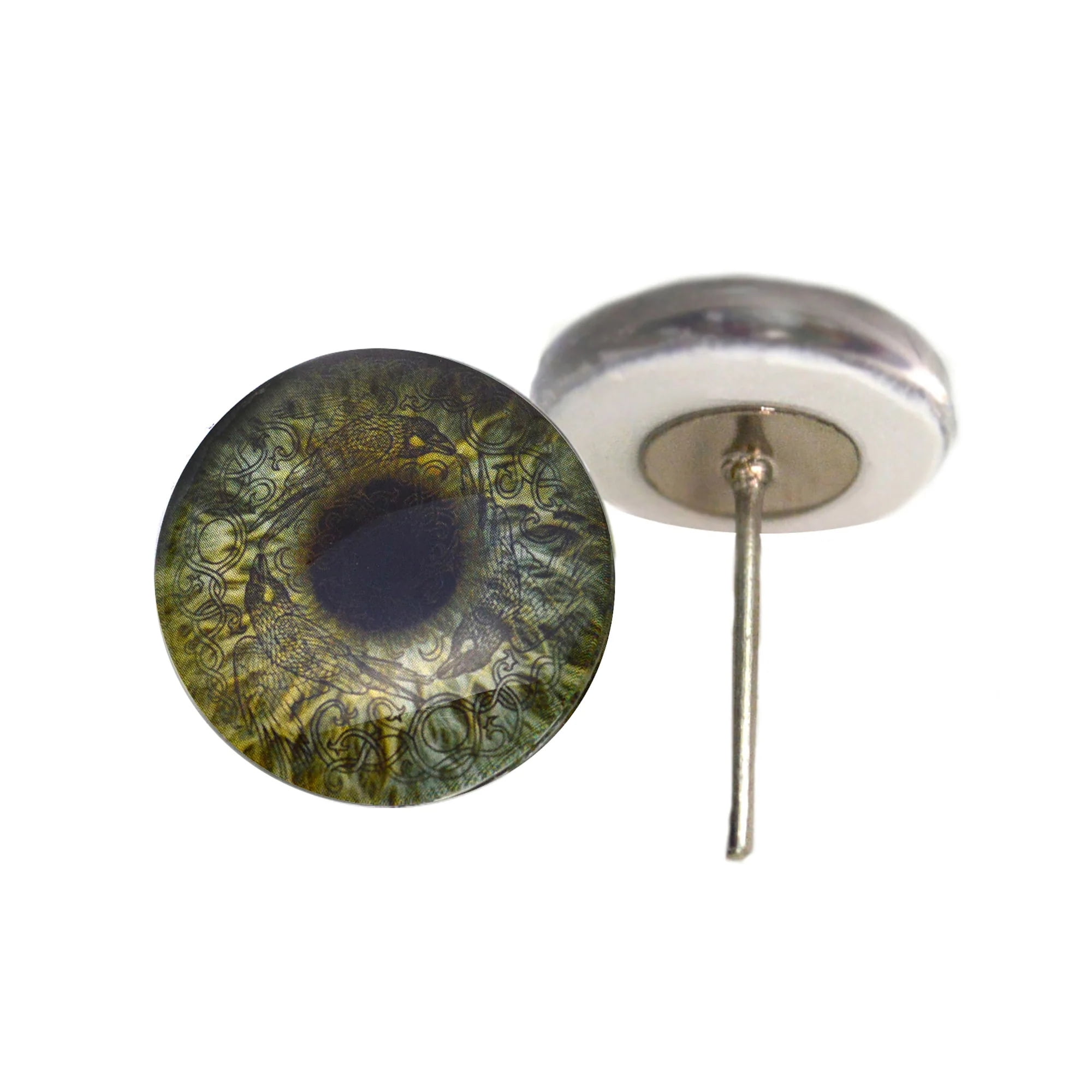 Sage Green Viking Raven Glass Eyes on Wire Pin Posts - Walmart.com
