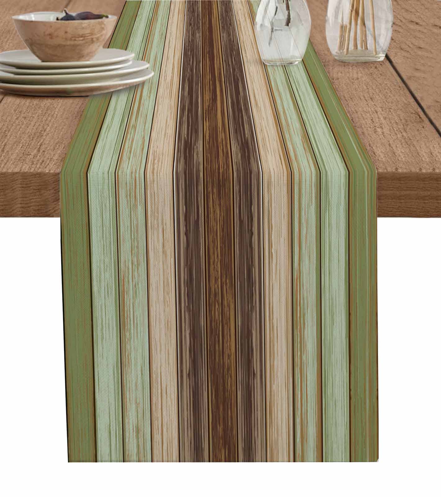 Sage Green Vintage Wood Grain Table Runners Dresser Scarf Table r ...