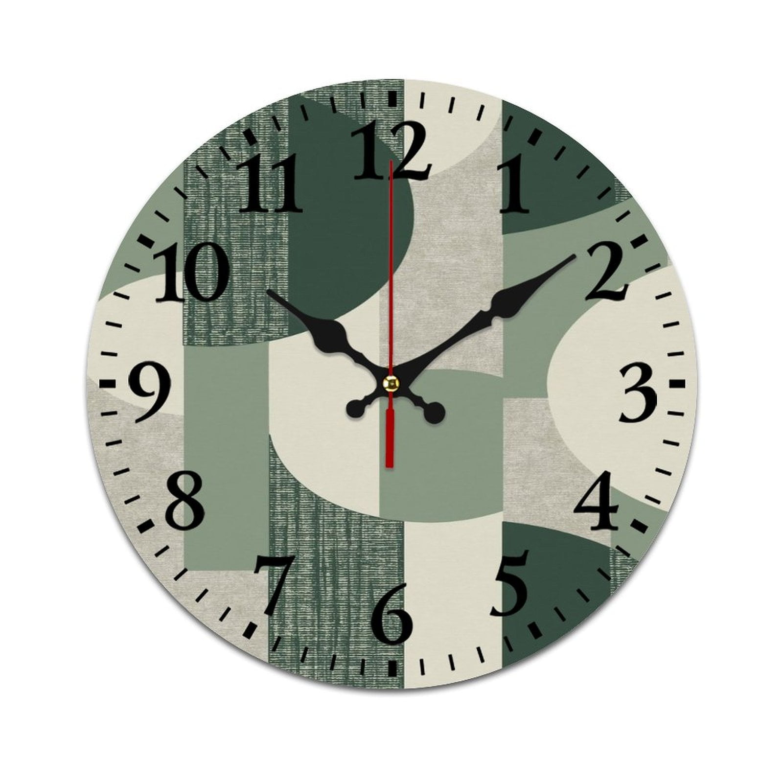 Sage Green Wall Clock Modern Design Clocks Wall Hanging Home Office ...