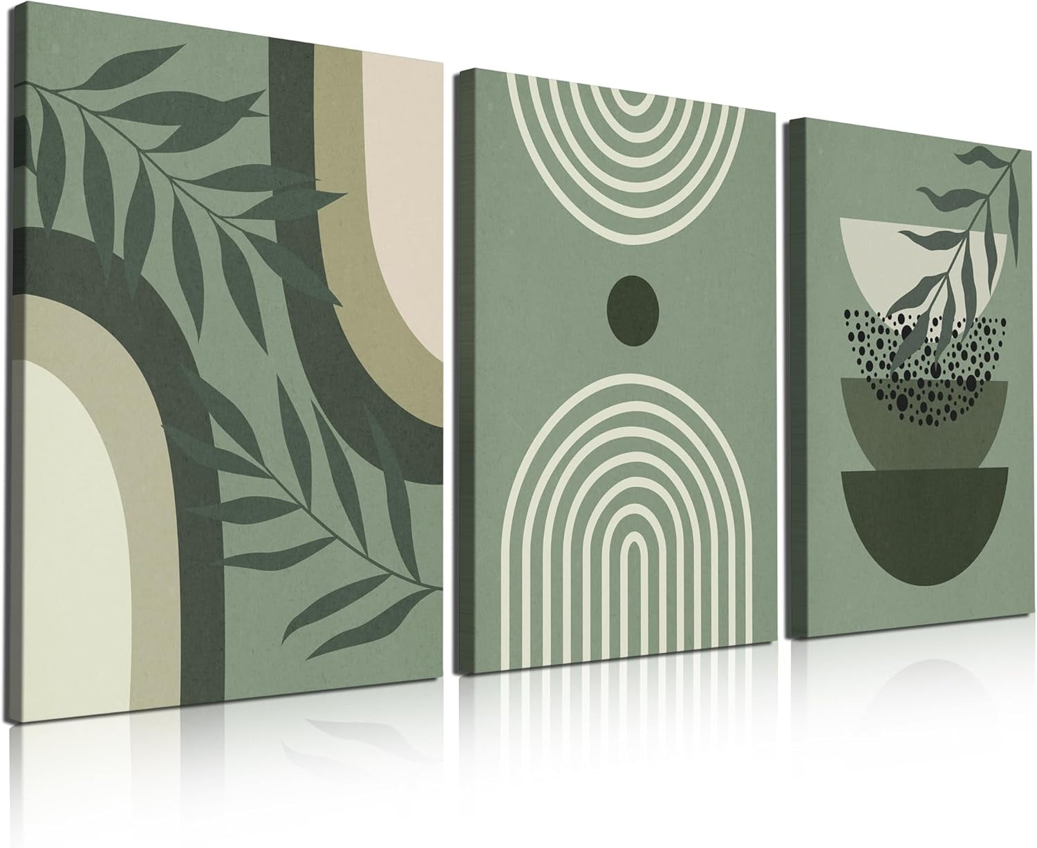 Sage Green Wall Posters & Prints, 12x16 Inch Boho Wall Art Set of 3 ...