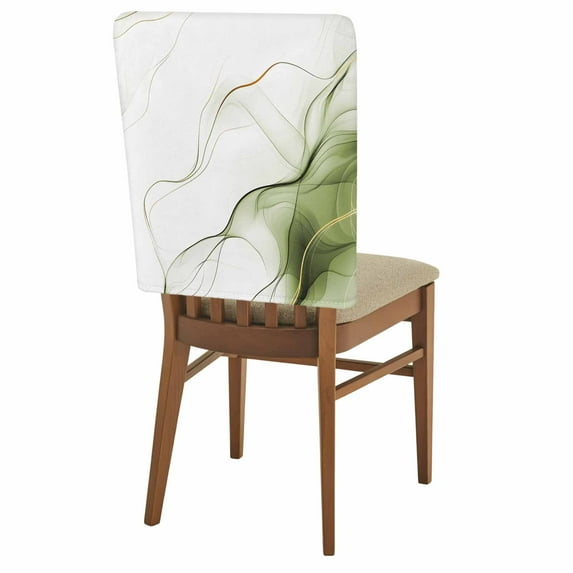 Sage Green Water Ripple Chair Back Covers Set of 6, Vintage Abstract ...