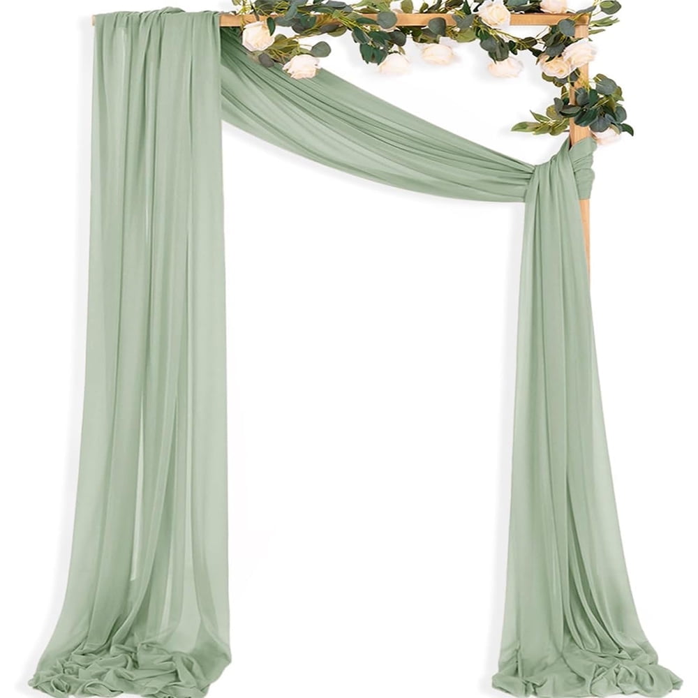Sage Green Wedding Arch Draping Fabric 1 Panel 29" x 20 FT Extra Long ...