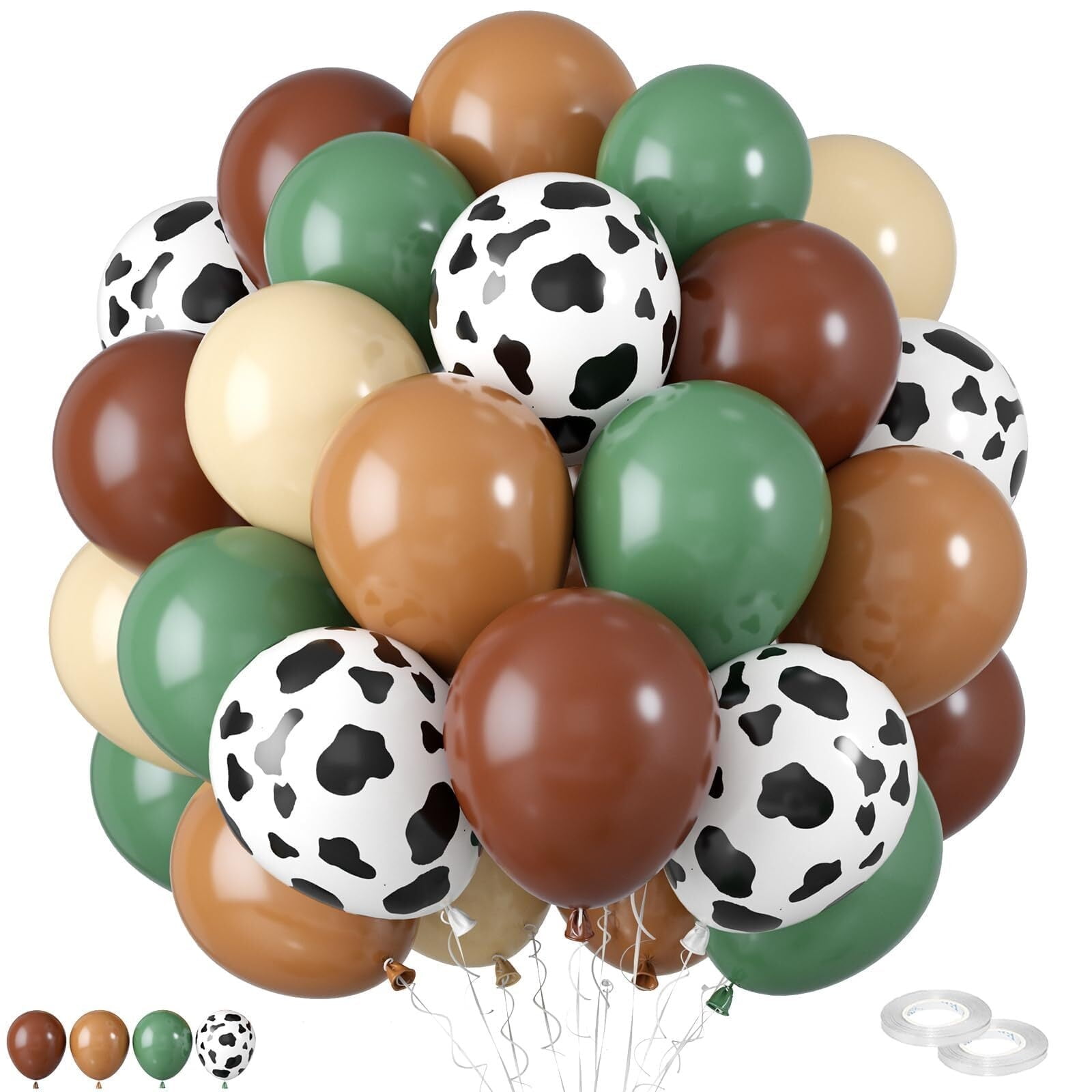 Sage Green White Gold Balloons,60 Pcs 12 Inches Bean Green Metallic ...