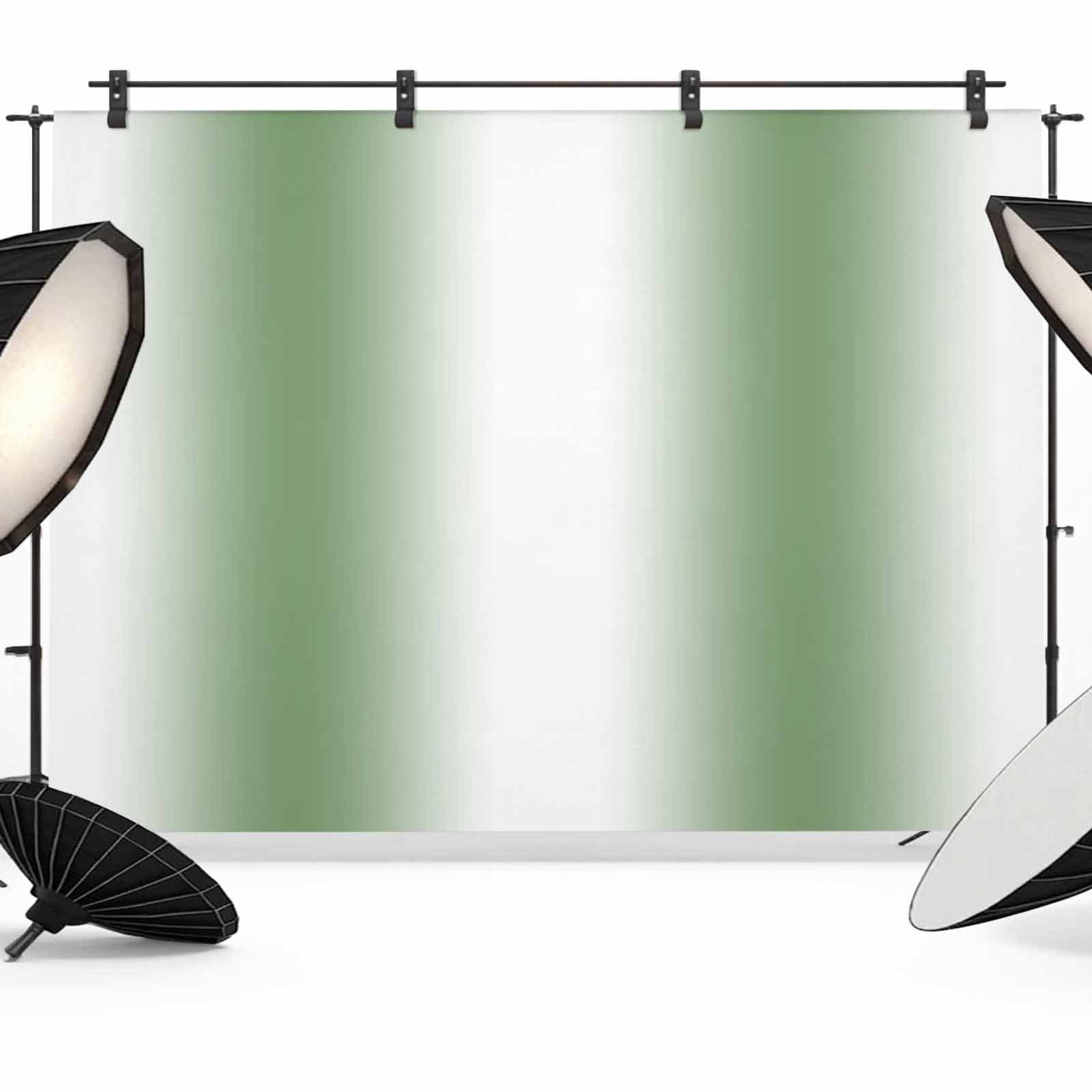 Sage Green White Ombre Backdrop for Photography,Fabric Photo Background ...