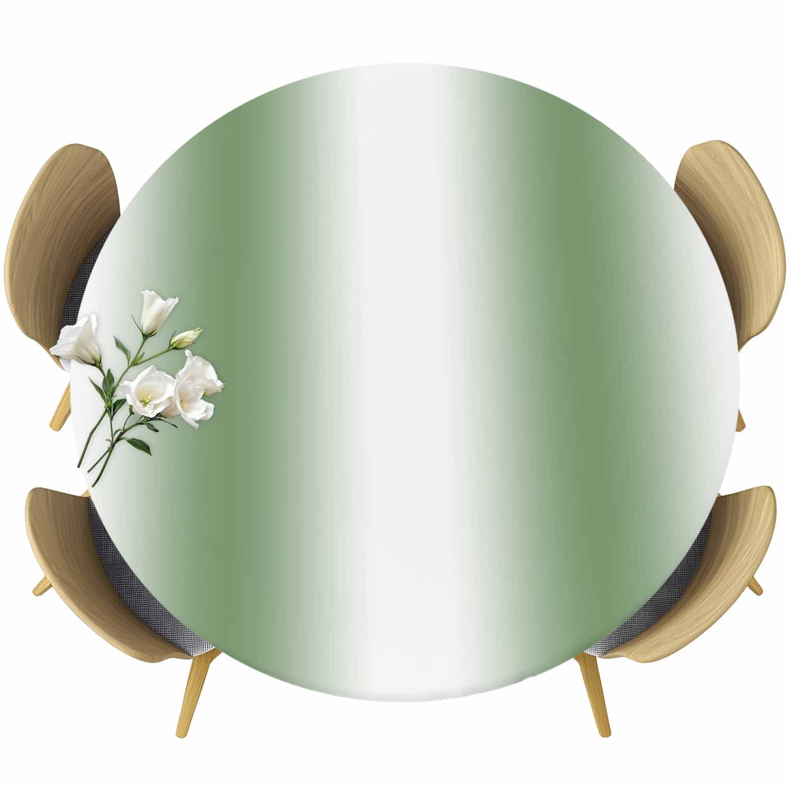 Sage Green White Ombre Table Cloth, Round Fitted Tablecloths with ...