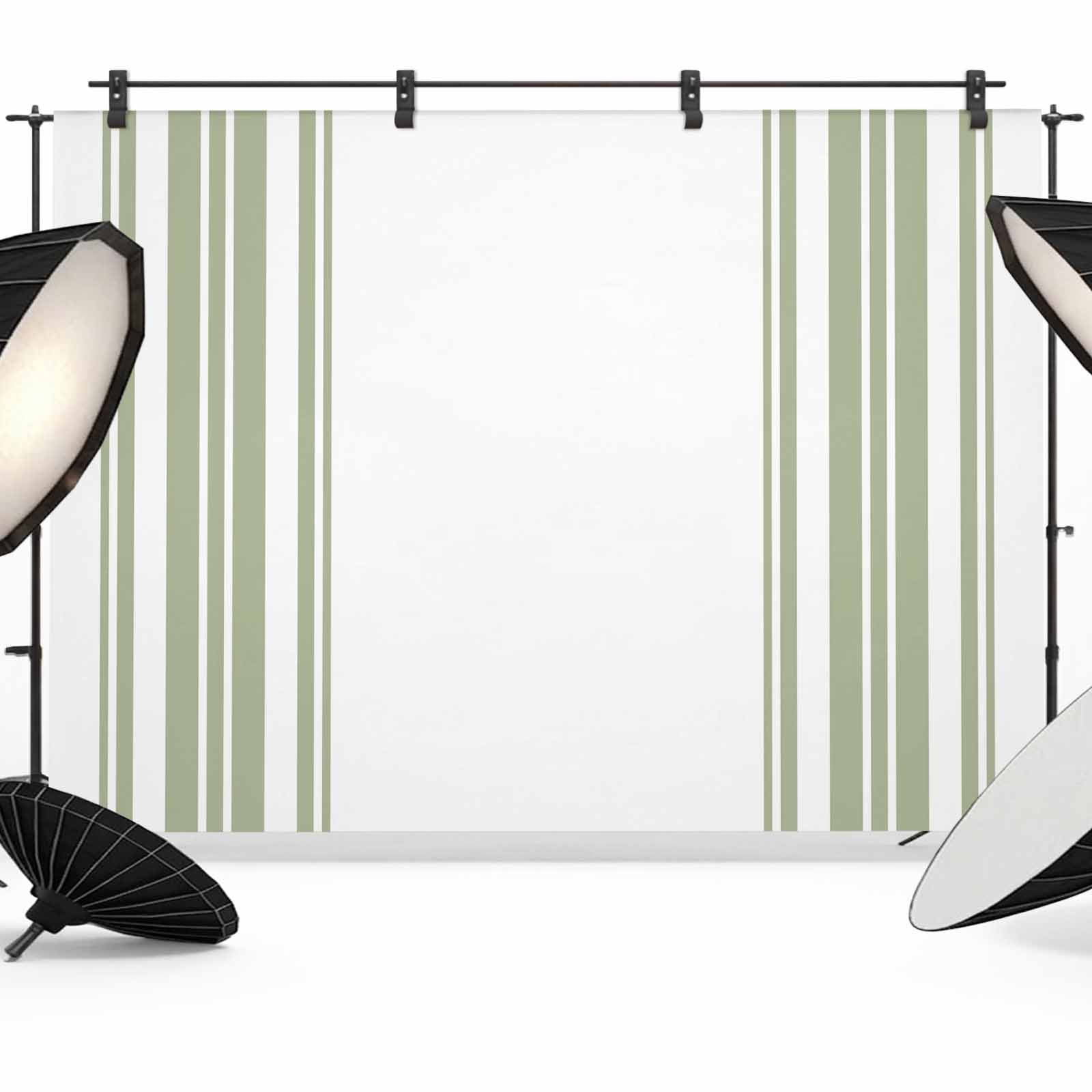 Sage Green and White Striped Photography Backdrop 7x5FT, Modern ...